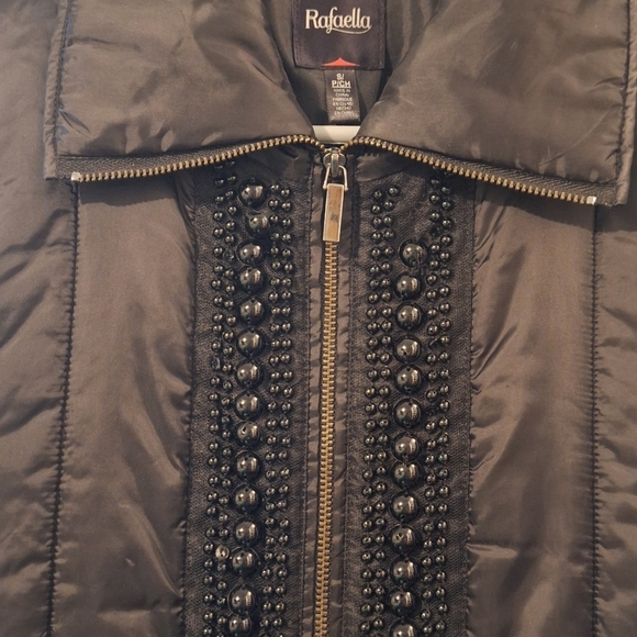 Rafaella | Jackets & Coats | Rafaella Black Beaded Puffer Jacket | Poshmark